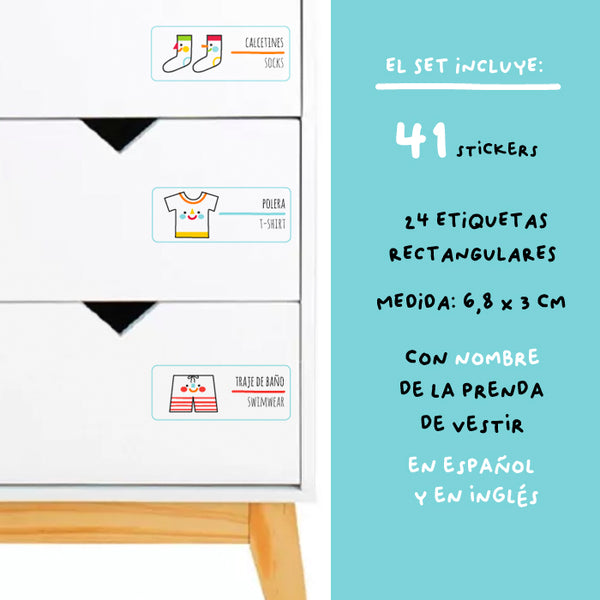 ETIQUETAS ORGANIZADORASDE ROPA – La Pipa Flor